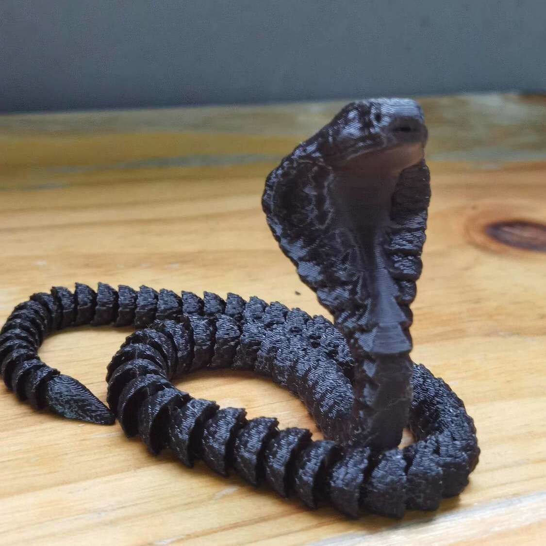 3D-печатная реалистичная змея с подвижными глазами, деформируемая змея, DIY изысканная ностальгическая реалистичная модель игрушки