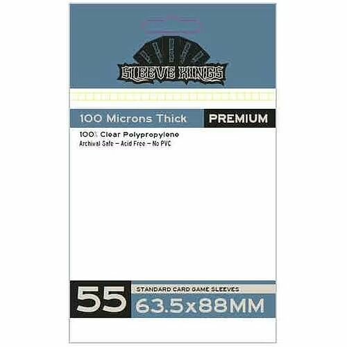 Протекторы Sleeve Kings Standard Card Game 63,5х88 мм Premium - 100 микрон, 55 штук в пачке