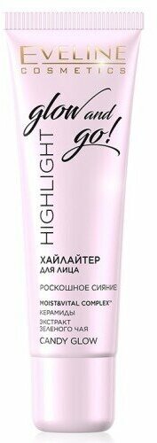 Eveline Cosmetics Хайлайтер для лица Candy Glow Highlight Glow and go, 20 мл
