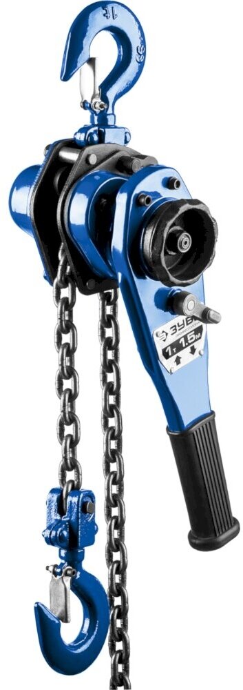 Ручная цепная рычажная таль ЗУБР Профессионал ТР-1-1.5 1 т 15 м 43090-1