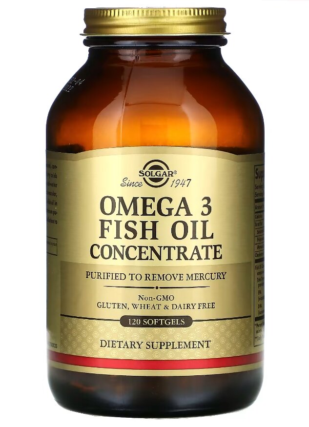 Концентрат рыбьего жира Омега-3 Солгар (Solgar) капс 1425 мг бан т/ст №120