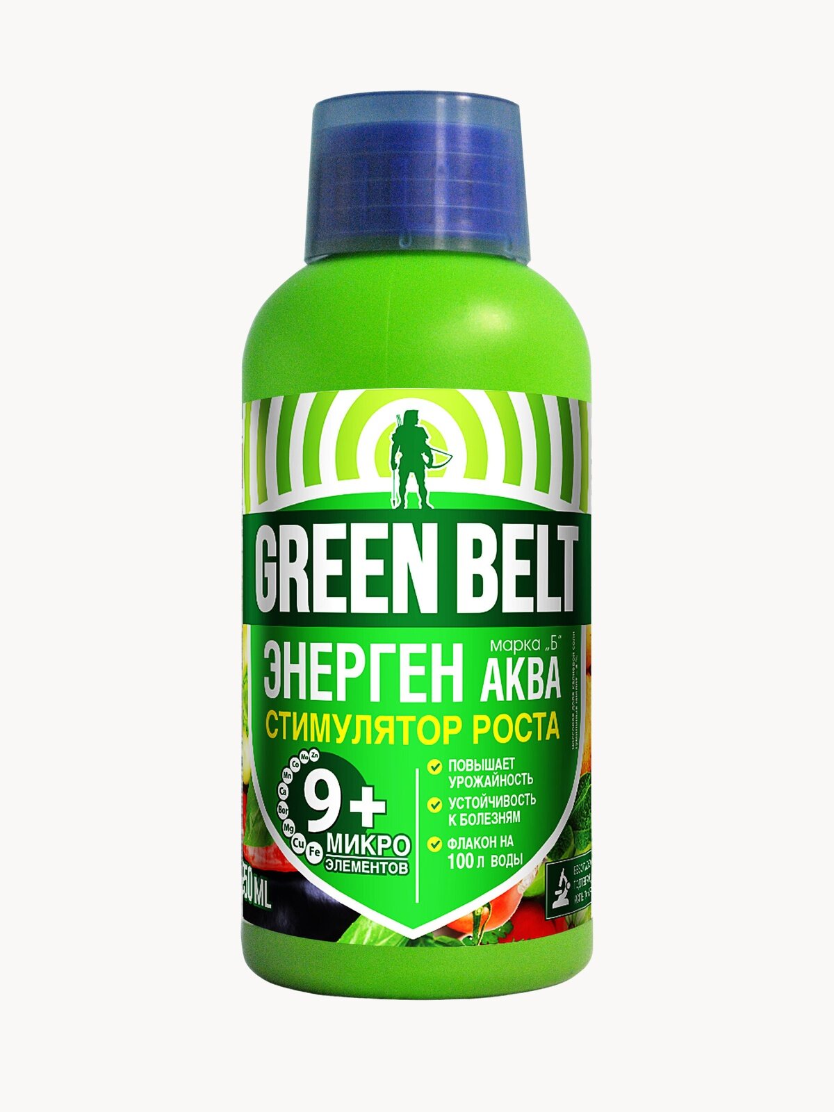Стимулятор роста GREEN BELT "Энерген Аква" хелаты, 9 микроэлементов, 250мл