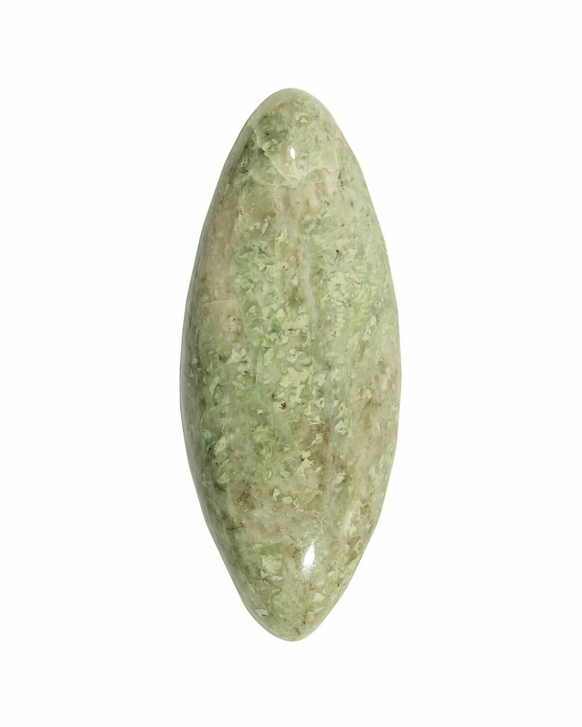 Кабошон из гарниерита размером 39х16х6 мм.