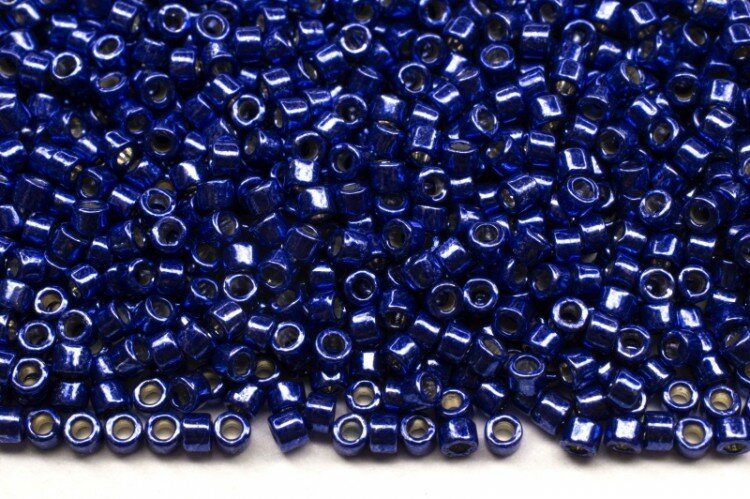 Бисер японский MIYUKI Delica цилиндр 11/0 DB-2511 Duracoat Galvanized, синий, 5 грамм