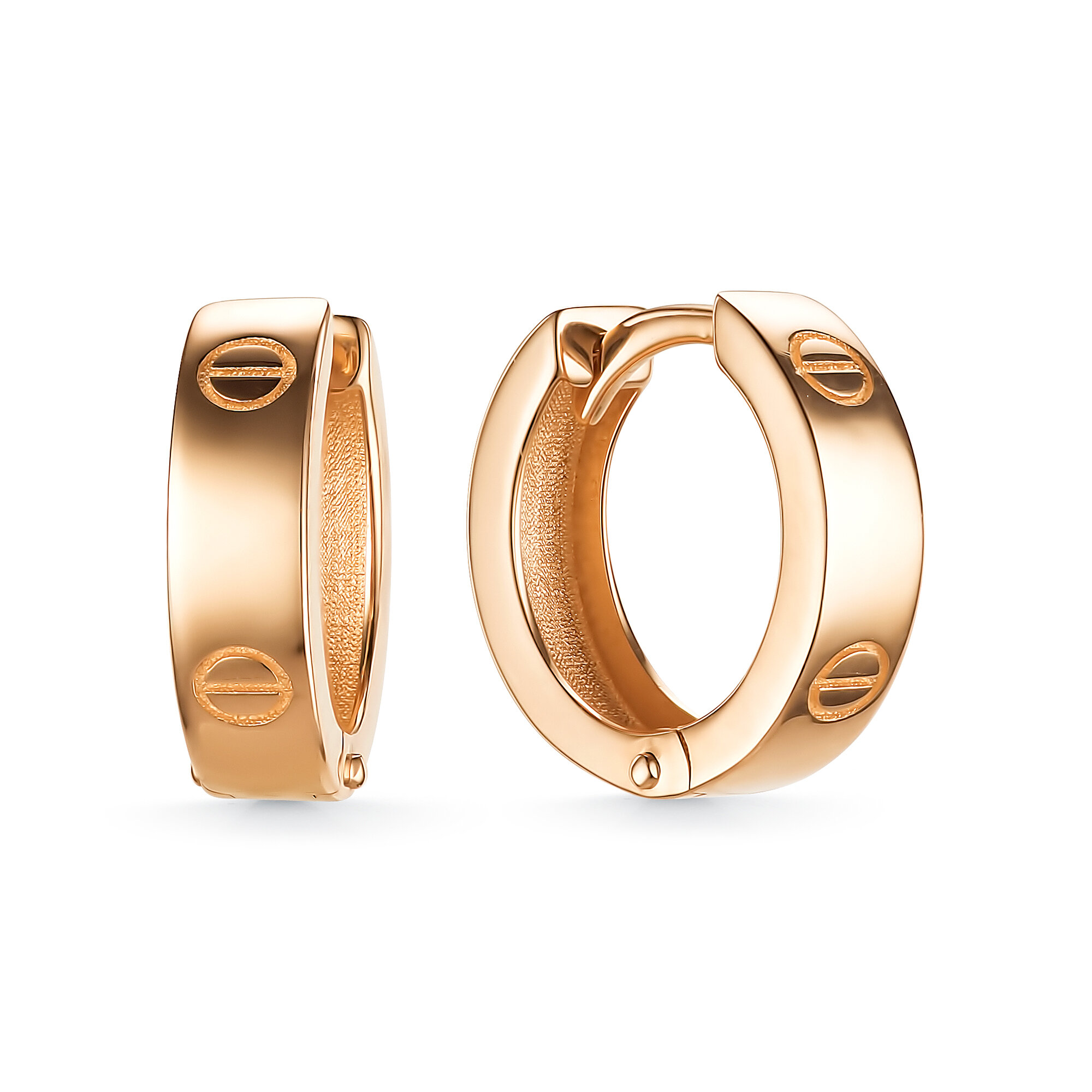 Серьги, красное золото, 585 проба