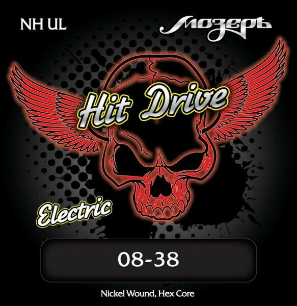 Струны для электрогитары Мозеръ NH UL Hit Drive Nickel 8-38