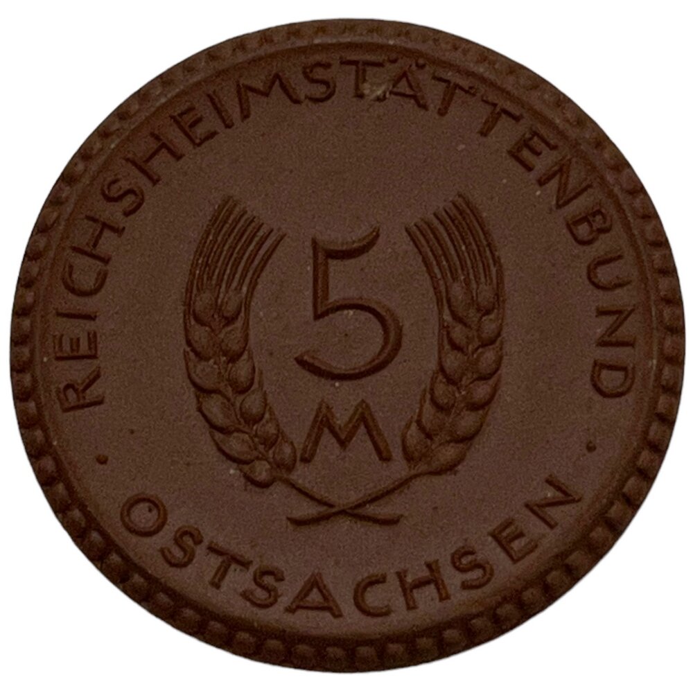 Германия (Веймарская Республика) Восточная Саксония 5 марок 1921 г. (Лот №2)