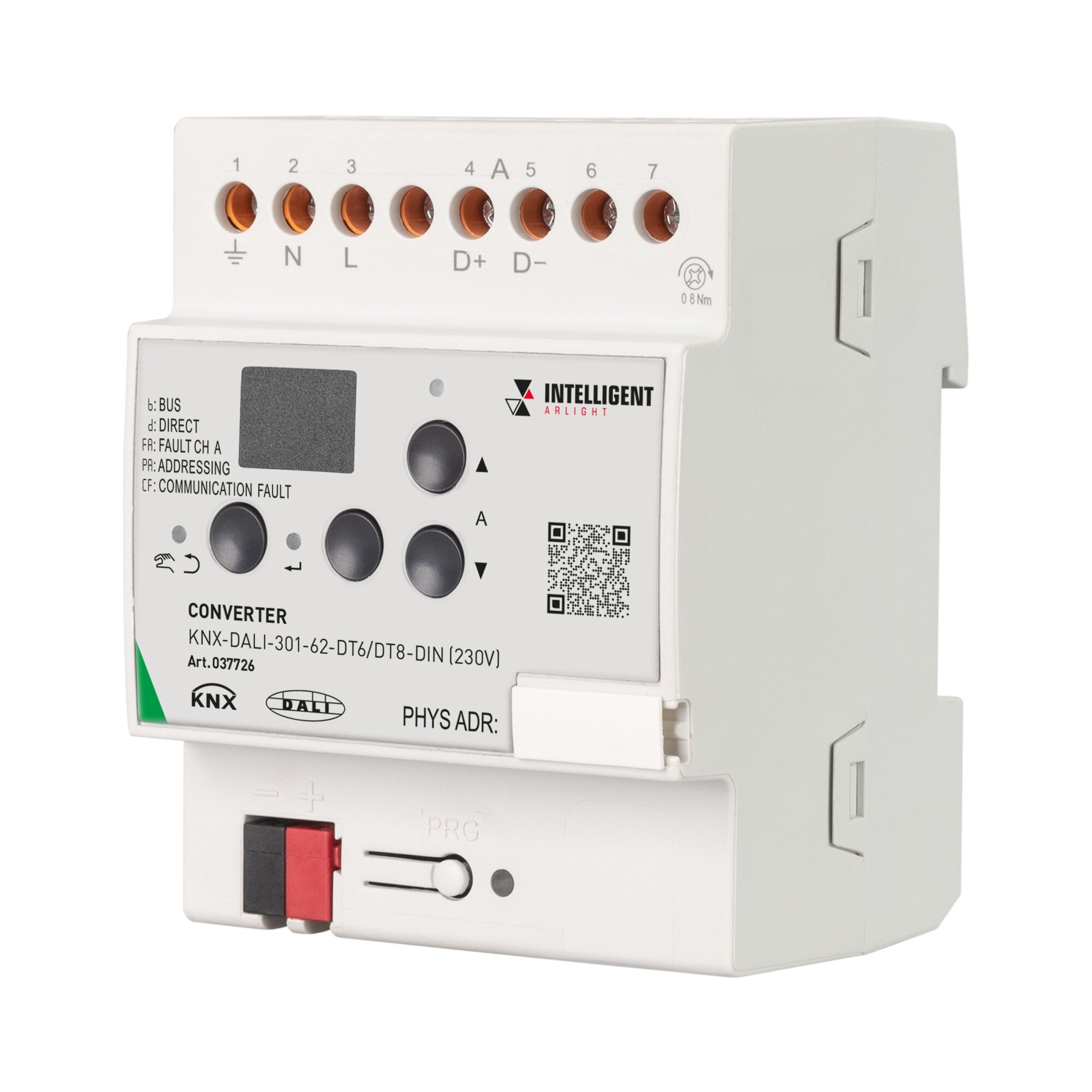 INTELLIGENT ARLIGHT Конвертер KNX-DALI-301-62-DT6/DT8-DIN (230V) (IARL, IP20 Пластик, 3 года) 037726