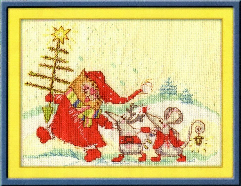 Набор для вышивания Панна #VK-1041 Веселых праздников, Счетный крест, 22 x 17 см