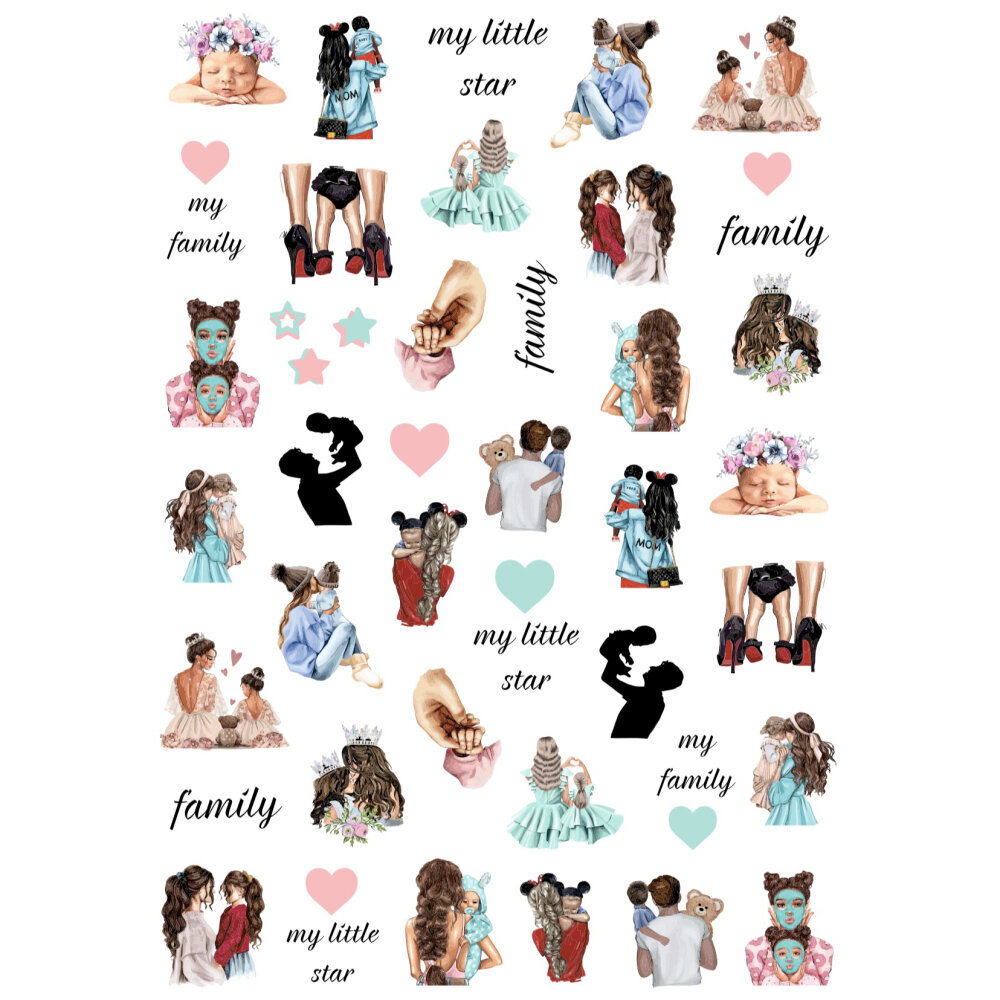 Слайдер-дизайн Crazy Shine Nails mini №1215 Детки