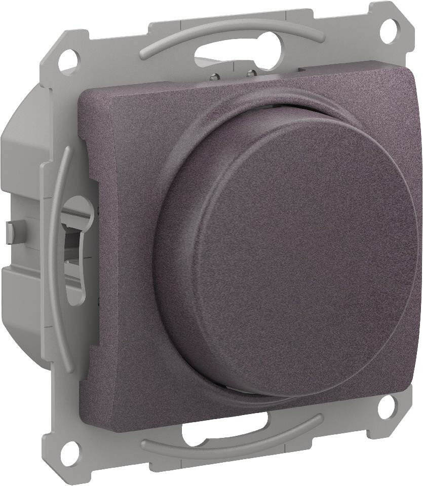 Светорегулятор (диммер) поворотно-нажимной 315Вт механизм, сиреневый туман Glossa Schneider Electric GSL001430