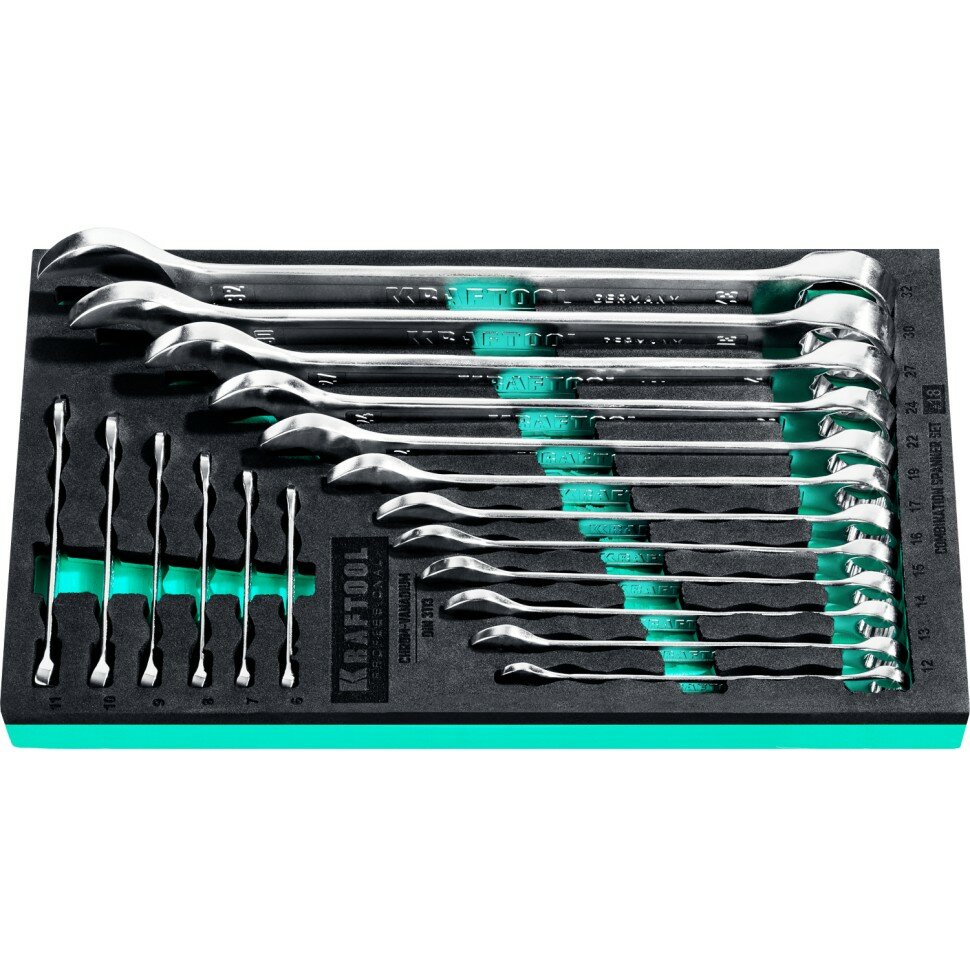 KRAFTOOL Набор комбинированных гаечных ключей 18 шт, 6 - 32 мм, KRAFTOOL, ( 27079-H18E )