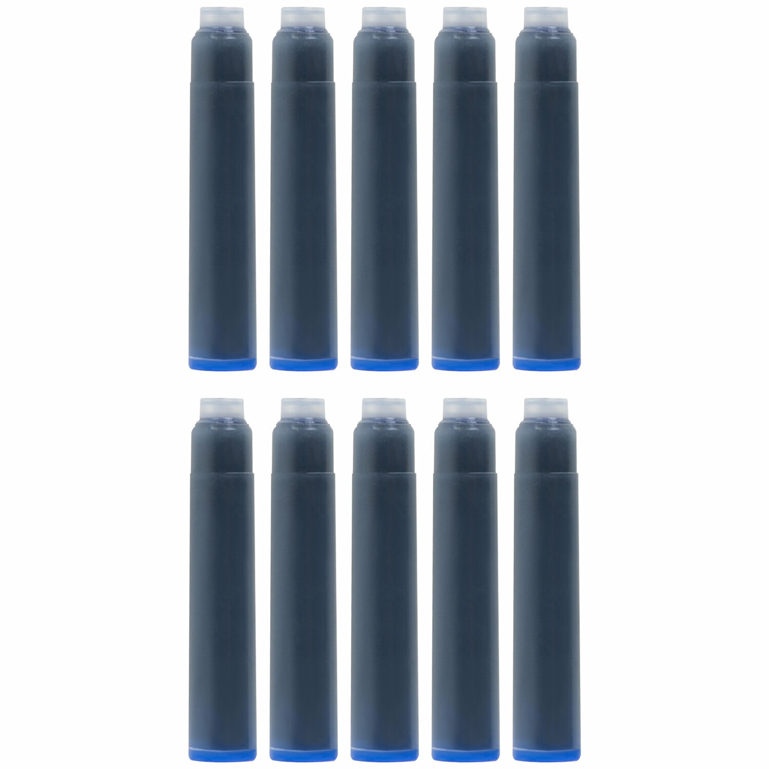 Упаковка 20 шт. Картриджи чернильные BRAUBERG DELTA, комплект 10 штук, синие, 143956