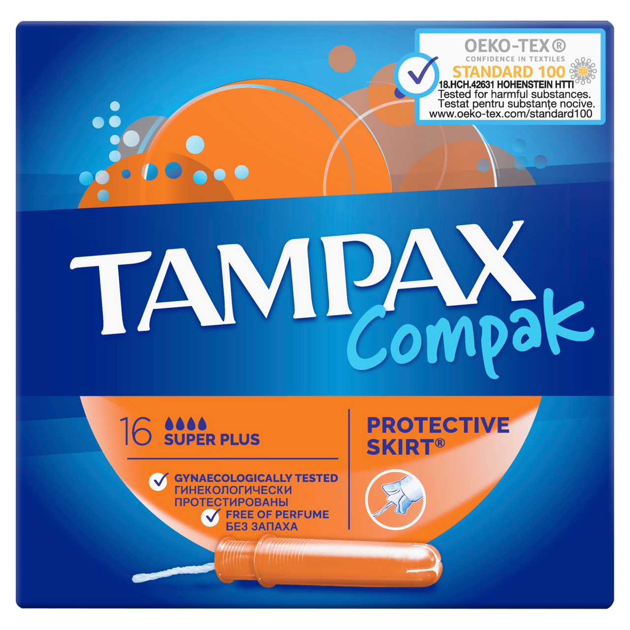 Тампоны TAMPAX Compak Super Plus, с аппликатором, 16шт