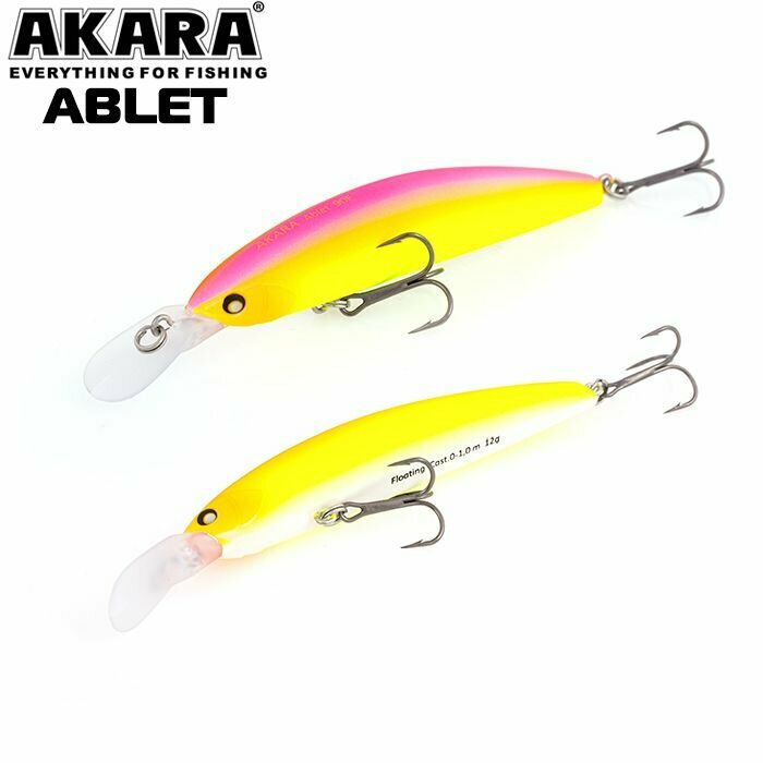 Рыболовная приманка Воблер Akara Ablet 90F 90мм. 12г. №A169
