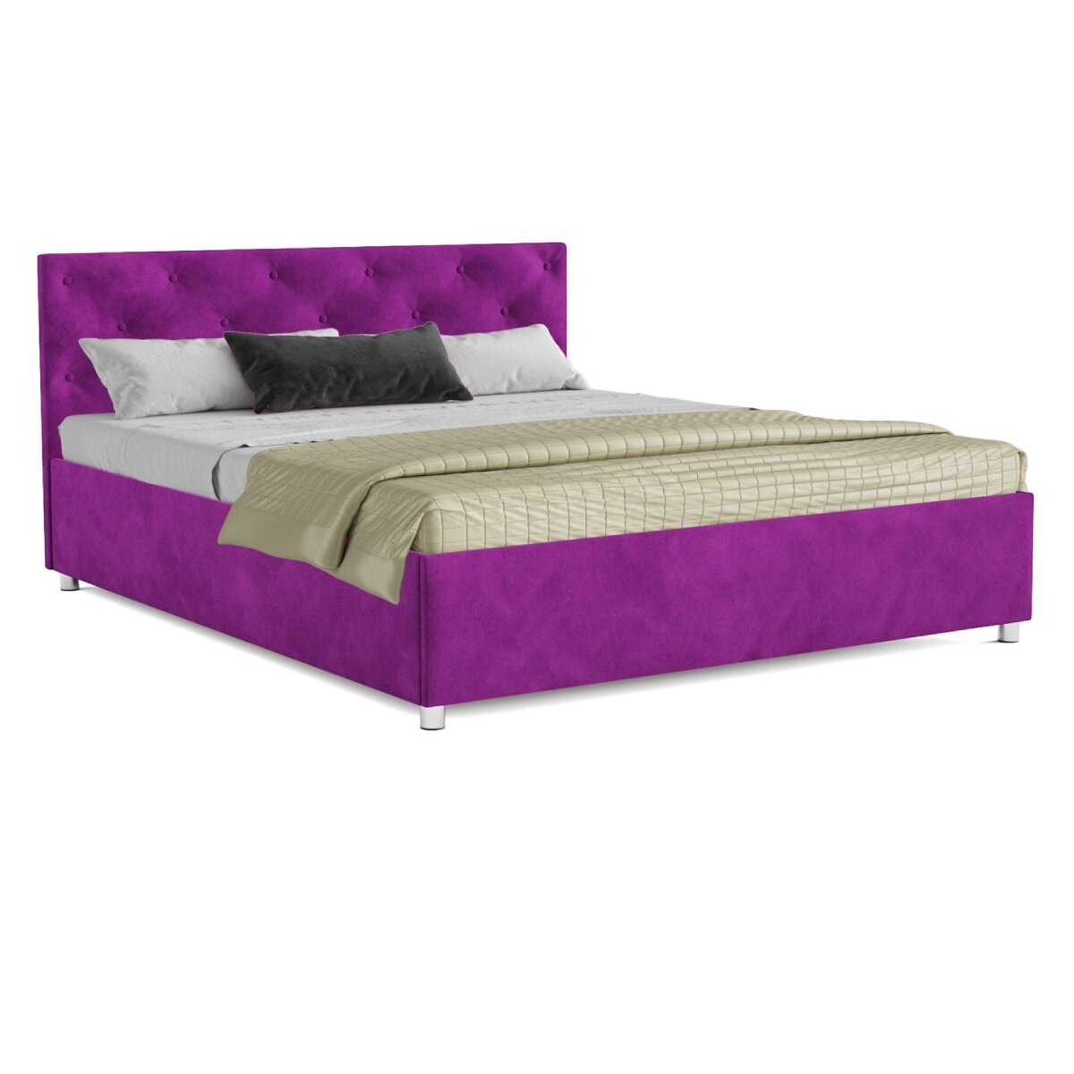 Кровать Сток Диванов Миранда Violet фиолетовый 170 см с подъёмным механизмом