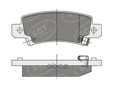 Колод. торм. перед. TOYOTA COROLLA (E12) 02-07/(E15) 07- SCT арт. sp350