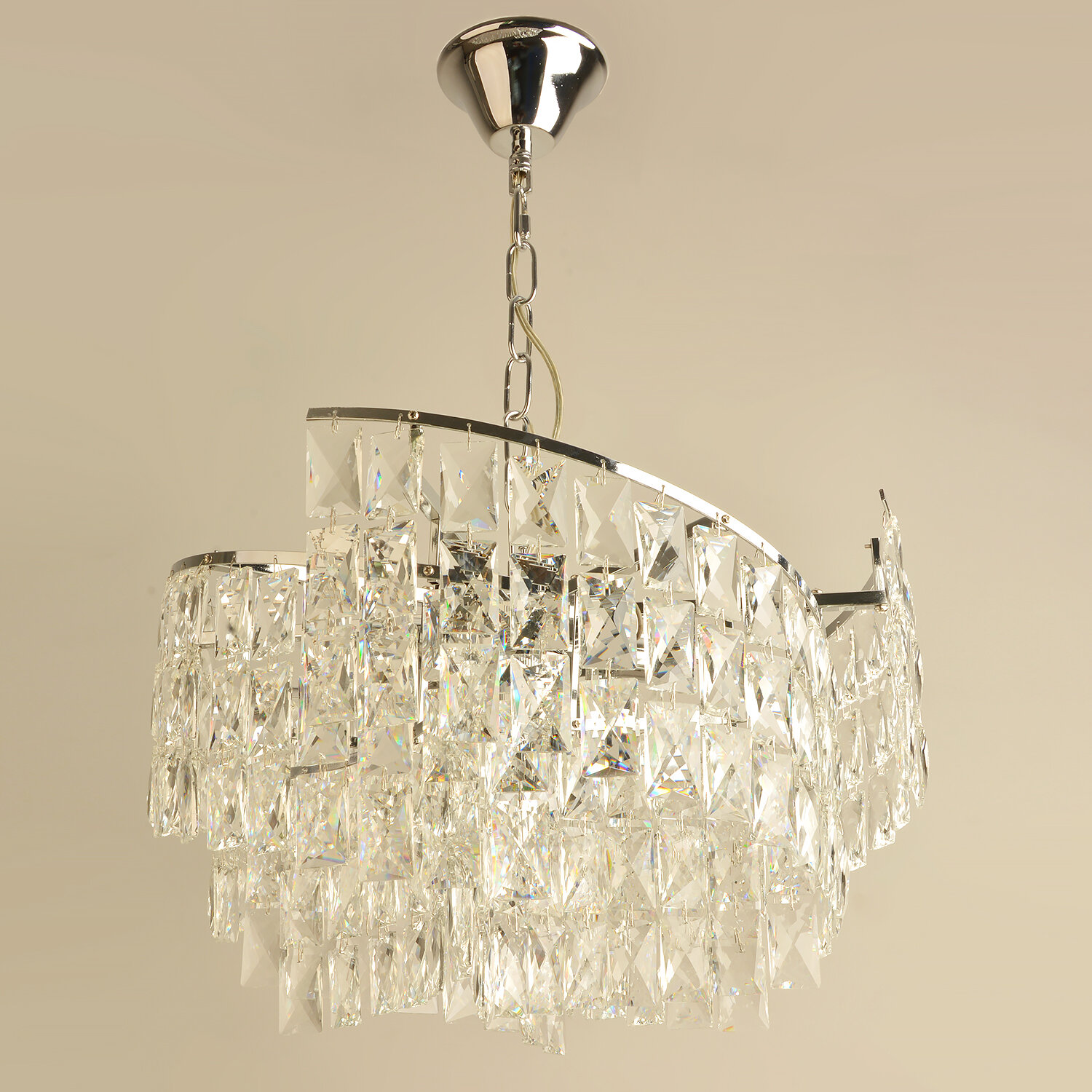 Люстра потолочная, хрустальная, светильник Reluce 02414-0.4-10A CR