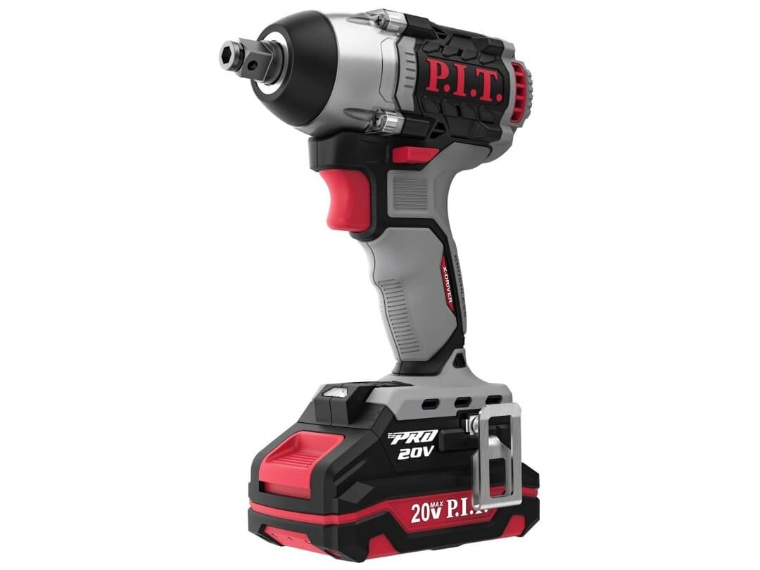 Ударный аккумуляторный гайковерт P.I.T. PIW20H-300B/1 (20 В, 2 А·ч, 1 АКБ, 300 Н·м)