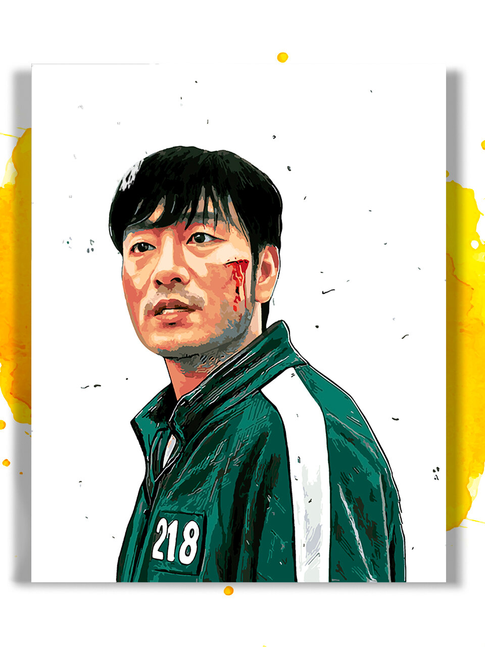 Картина по номерам на холсте Игра в кальмара - Чхо Сан Ву 218, 40 х 50 см