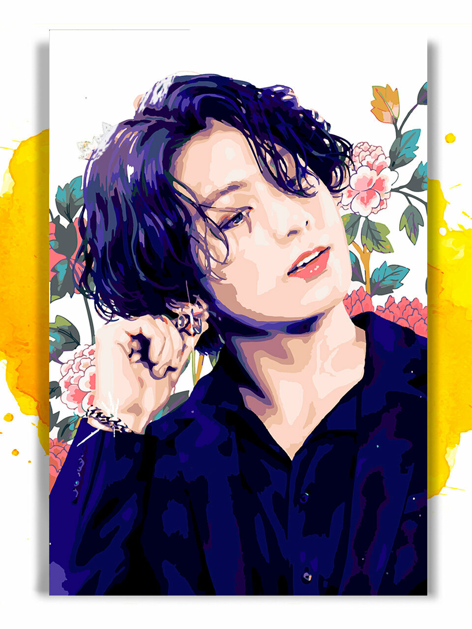 Картина по номерам на холсте BTS Чонгук Арт, 40 х 60 см