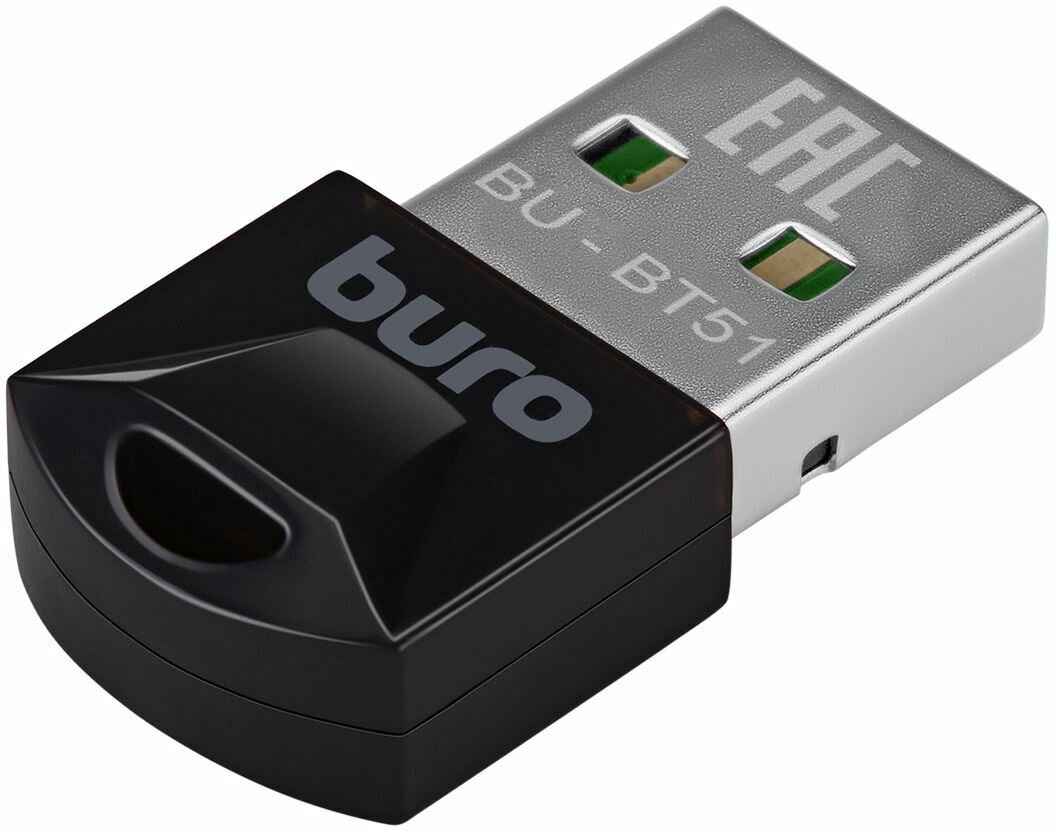 Адаптер Buro USB BT5,1+EDR class 1,5, 20 м, черный (BU-BT51)