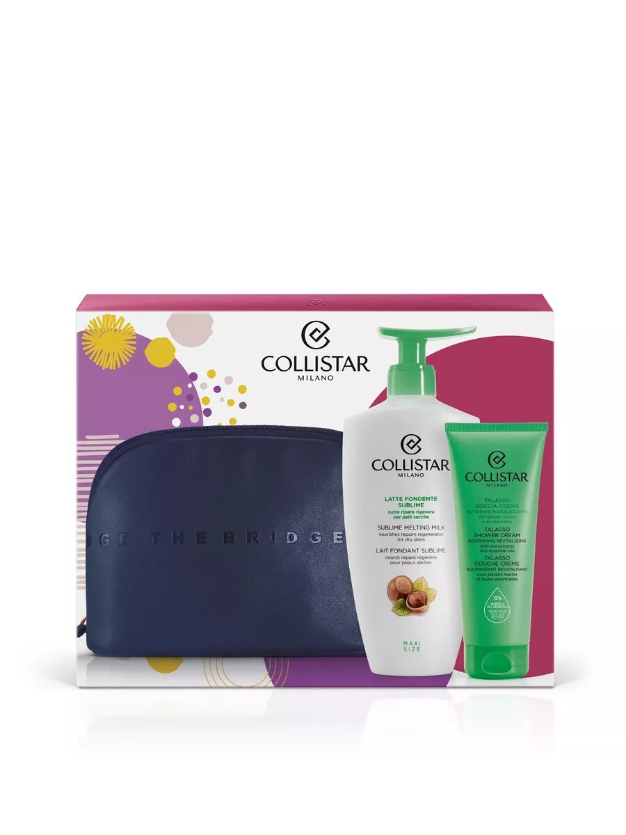 Подарочный набор Collistar "Питание и Восстановление", для тела, с косметичкой, 400 + 100 мл