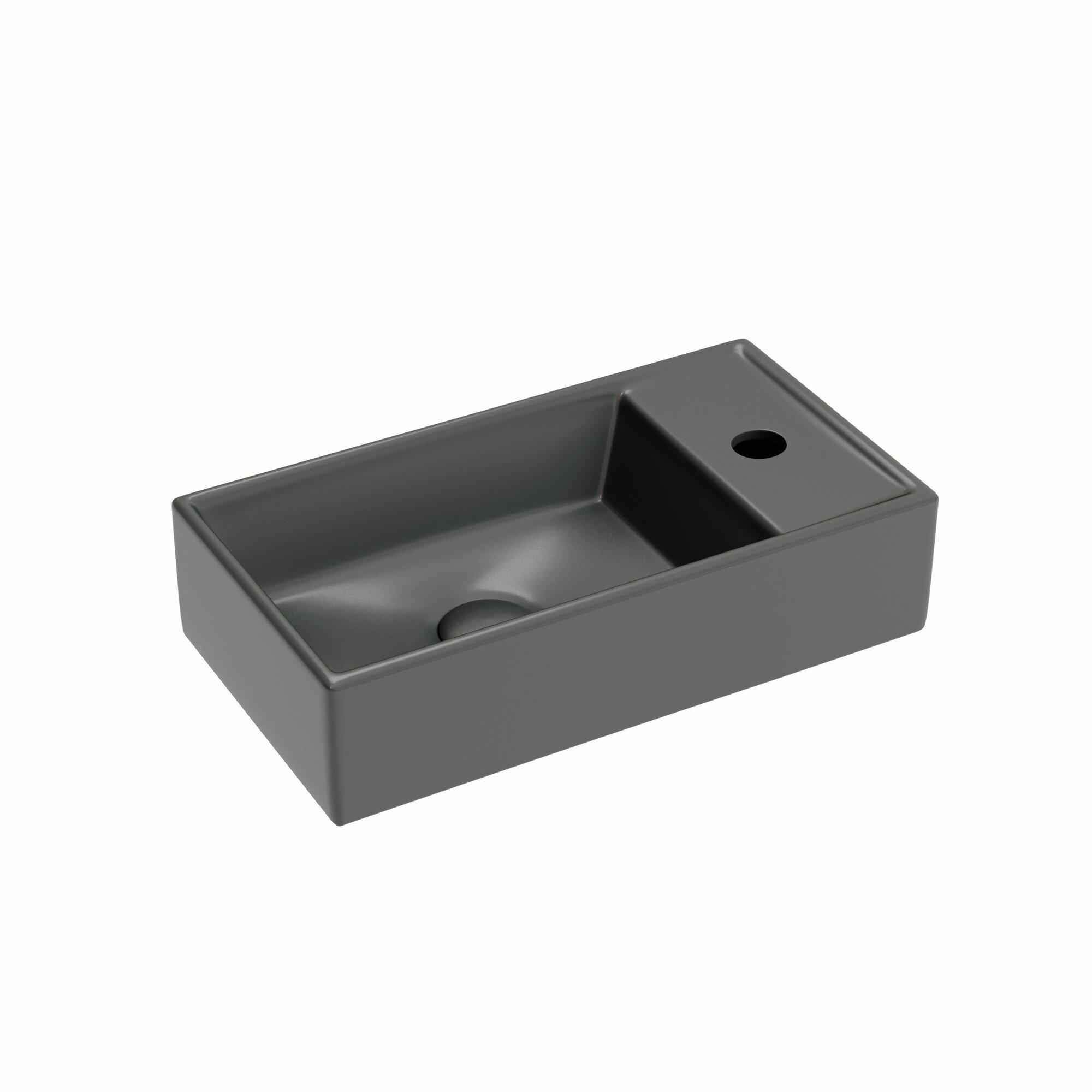 Подвесная раковина Ceramicanova Element 40 см темный антрацит матовая CN6051LMDH