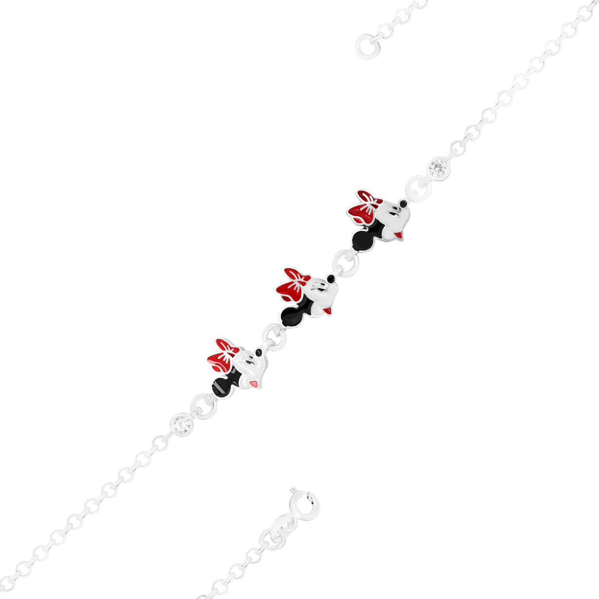 Браслет-цепочка, серебро, 925 проба, родирование