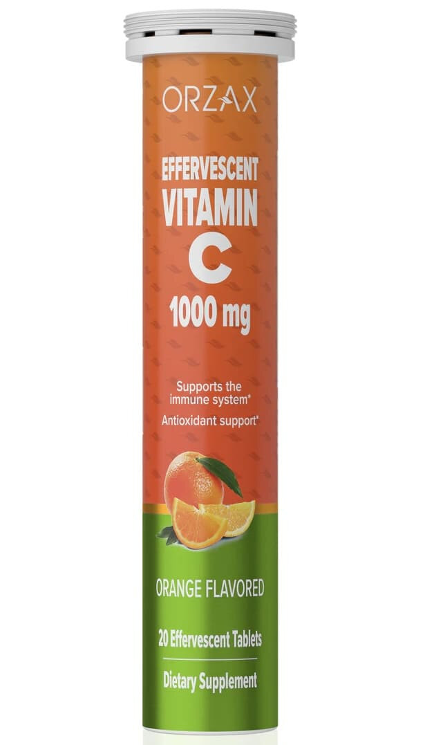 Orzax Effervescent Vitamin C, Шипучий витамин С 1000 мг 20 таблеток