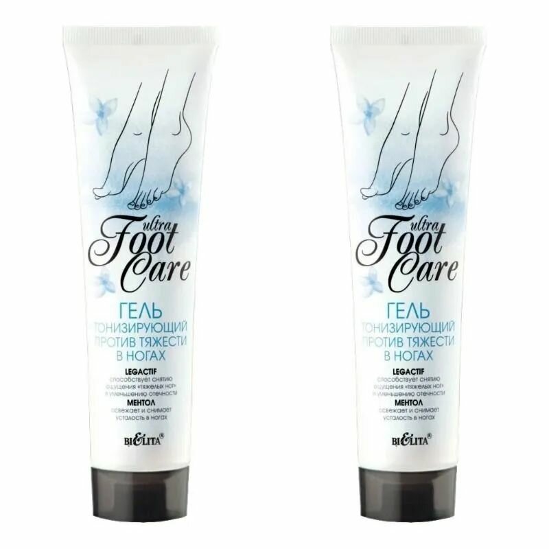 Белита Гель для ног, Ultra Foot Care, тонизирующий, протива тяжести, 100 мл, 2 уп