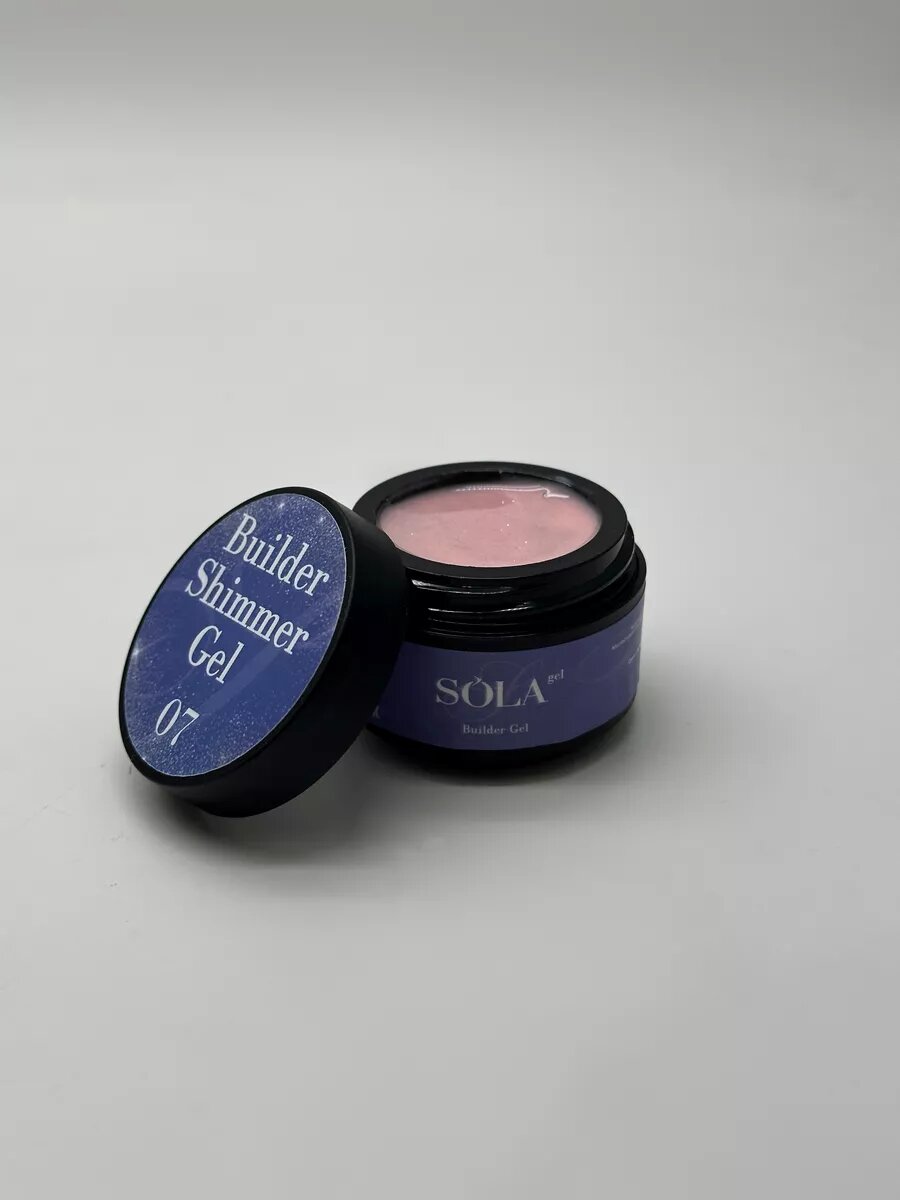 Моделирующий гель Builder Shimmer Gel 07 SOLAlove, 15мл