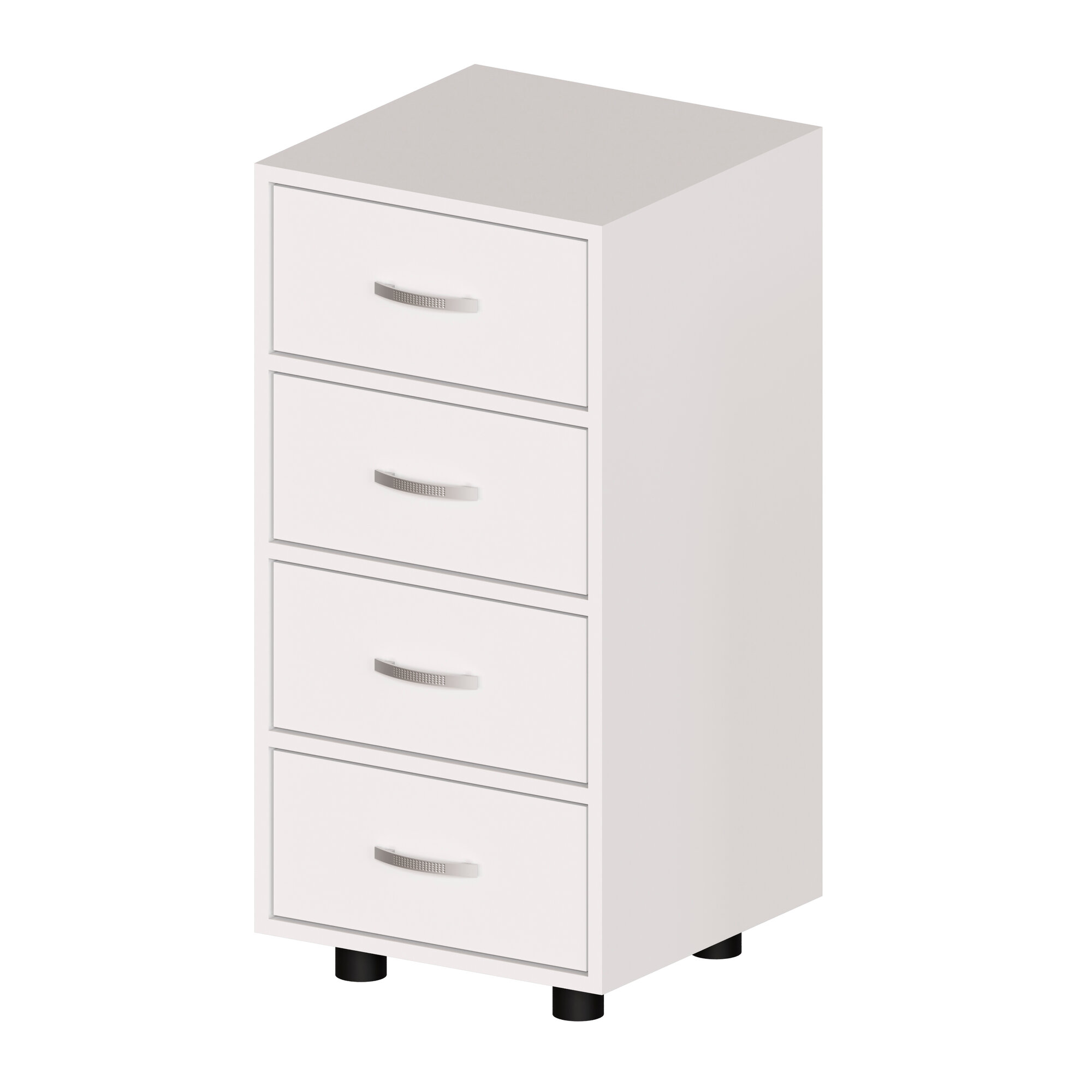 Комод СитиМебель-5 Ширина 40 см, Глубина 40 см, Высота 83 см, цвет: белый