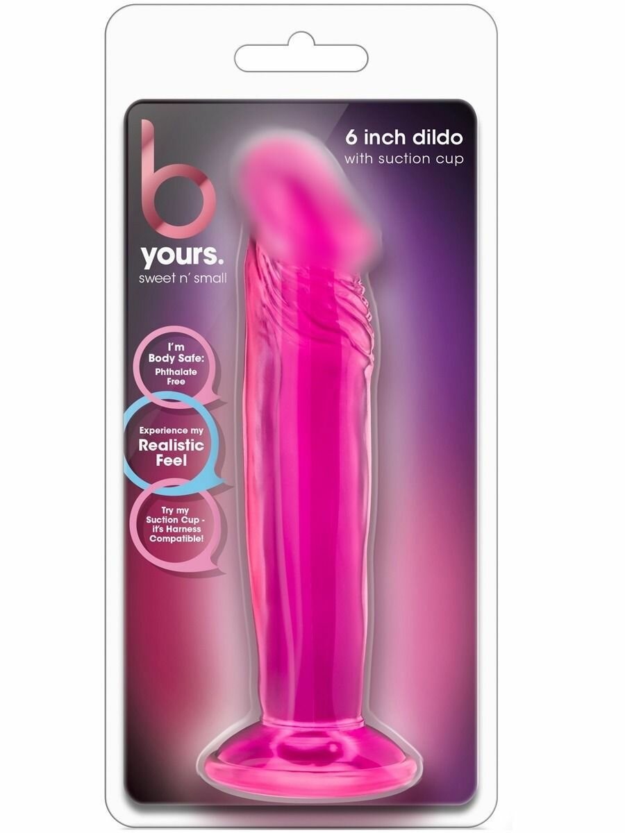 Фаллоимитатор на присоске "B YOURS SWEET N SMALL 6INCH DILDO PINK" 15см