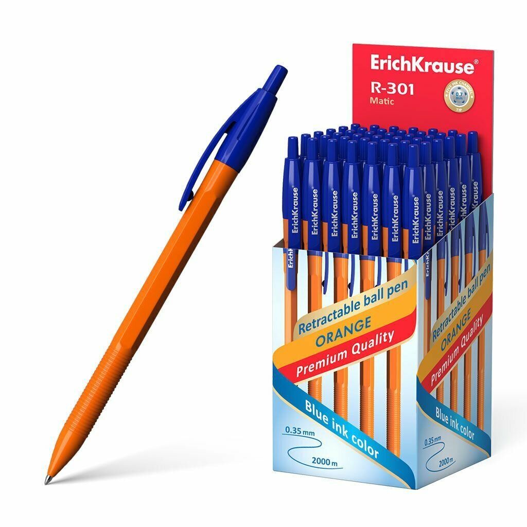 Ручка гелевая Er.Krause Megapolis gel синяя 0,5мм, 92 . Комплект из 12 ручек