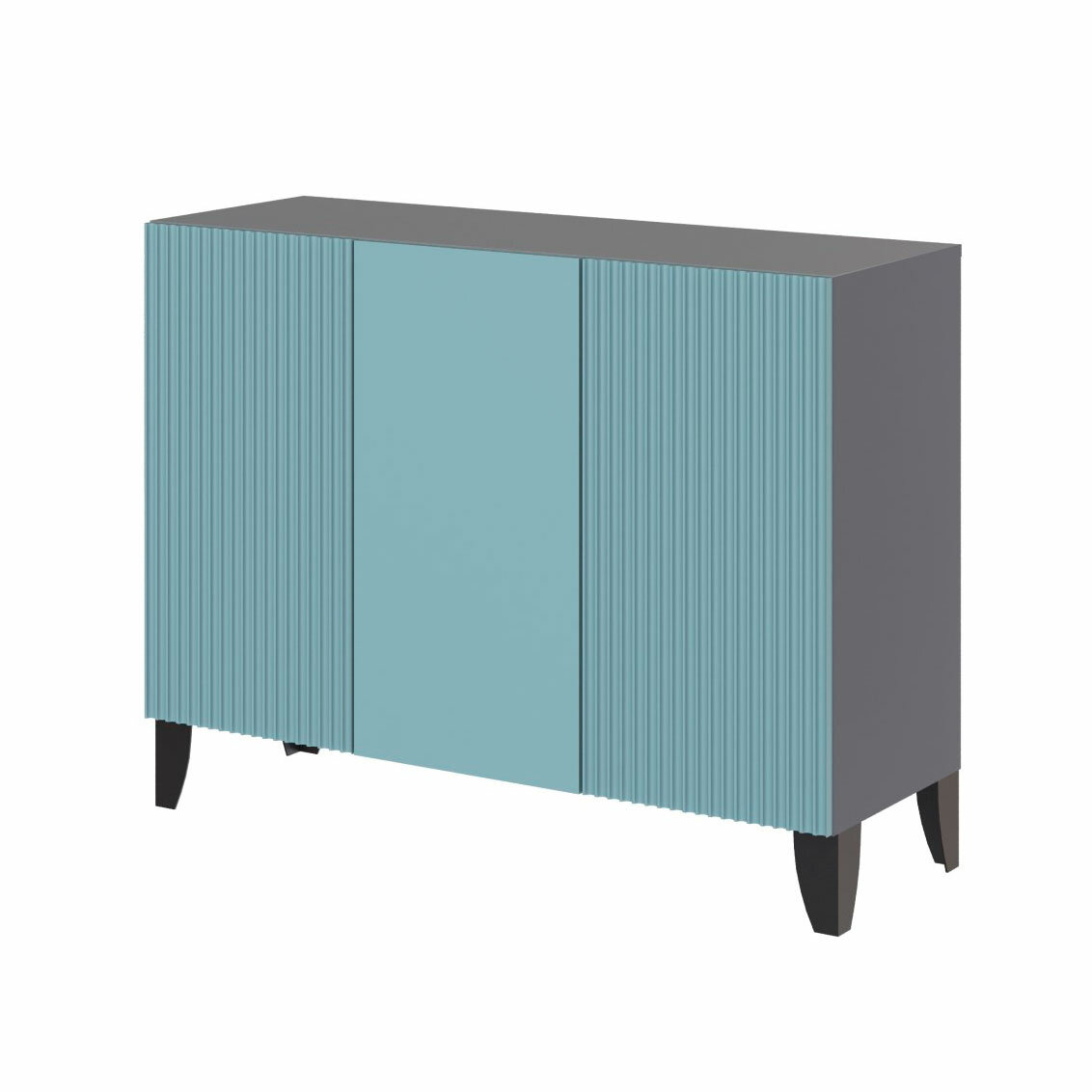 Комод в прихожую Сириния 105х80,5х38 см, цвет серый графит/МДФ бриз