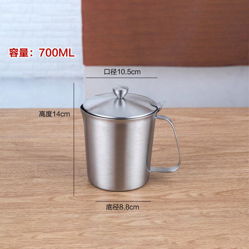 Утолщенный мерный стакан из нержавеющей стали 304, 2000 мл, для молока, чая, кофе, с шкалой, 2 л, лабораторный стакан, такой же, как лабораторный