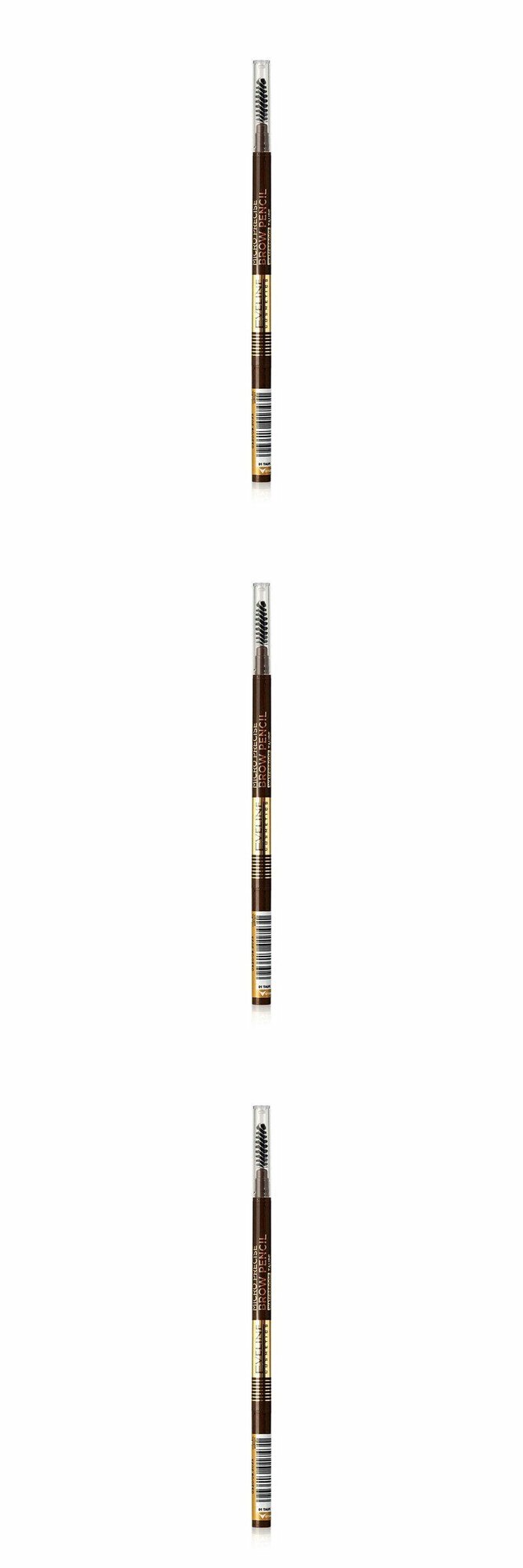 Eveline Cosmetics Карандаш для бровей Micro Precise Brow Pencil, водостойкий, № 01 Taupe, 3 шт.