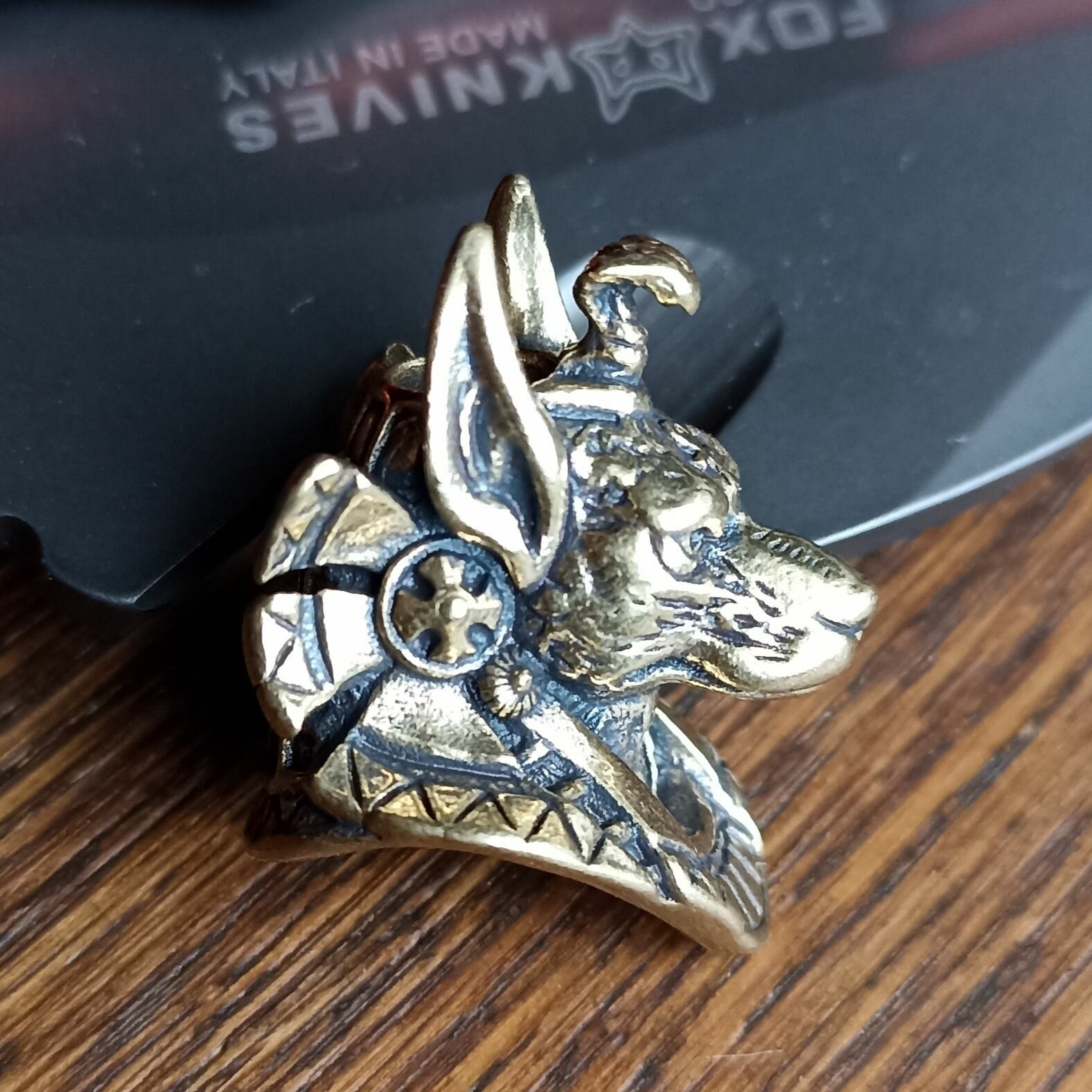 Бусина для темляка"Анубис". Отверстие 6 мм. Бусина темлячная.