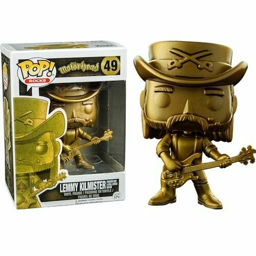 Фигурка Лемми Килмистер Золотая статуя Lemmy Kilmister Golden Statue Motorhead из серии Рок Музыканты 49
