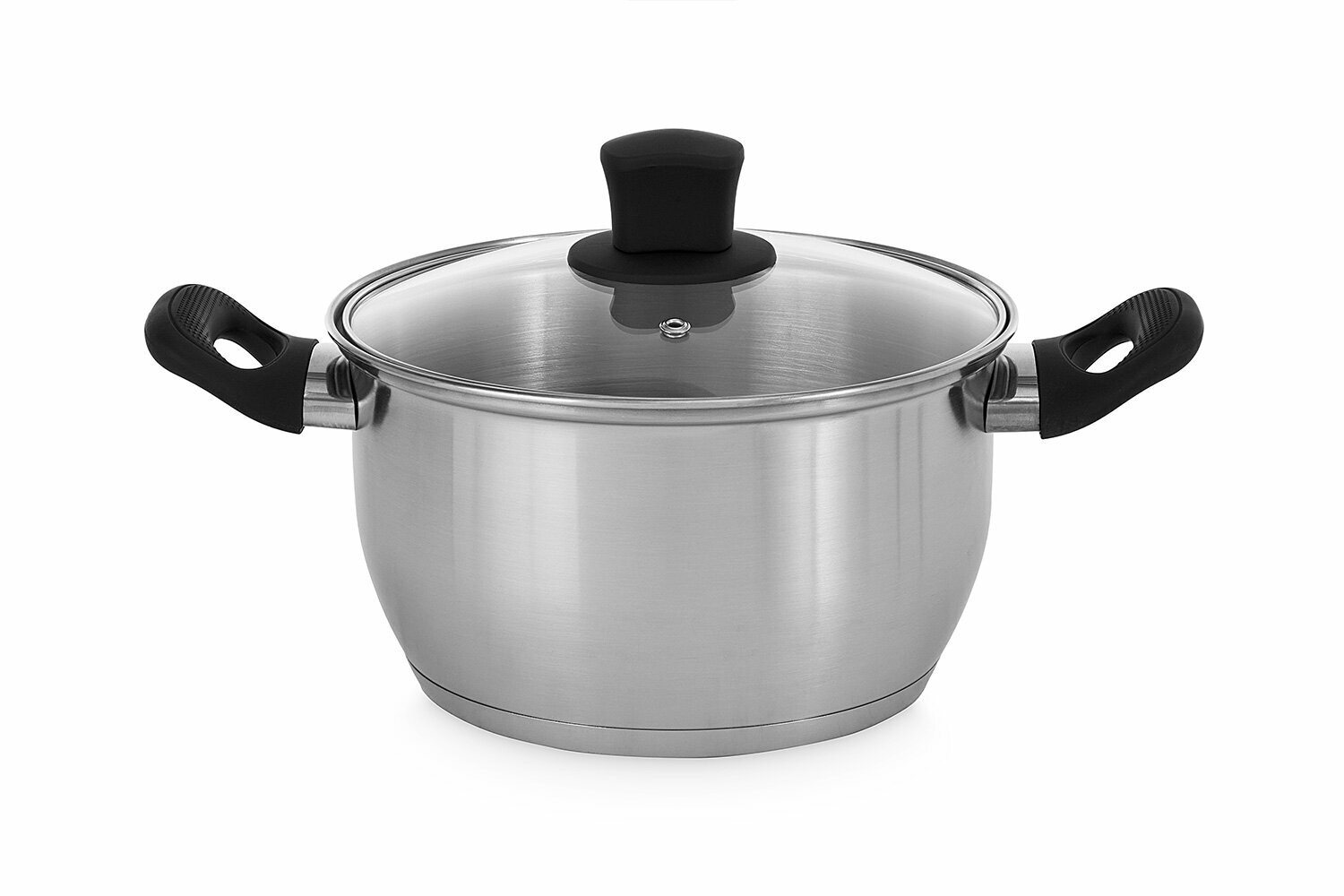 Кастрюля с крышкой BERKRAFT NOVELLA BG-219-22 (304), 4 л, нержавеющая сталь