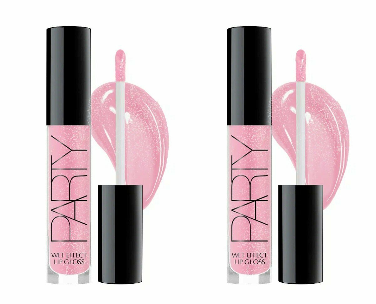 Блеск для губ Belor Design, Party, тон 010 клубника со сливками, 3.8 гр, 2 шт