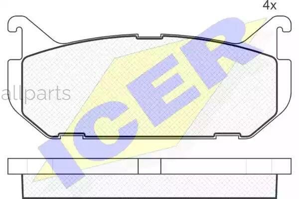 ICER 181110 Колодки торм. дисковые