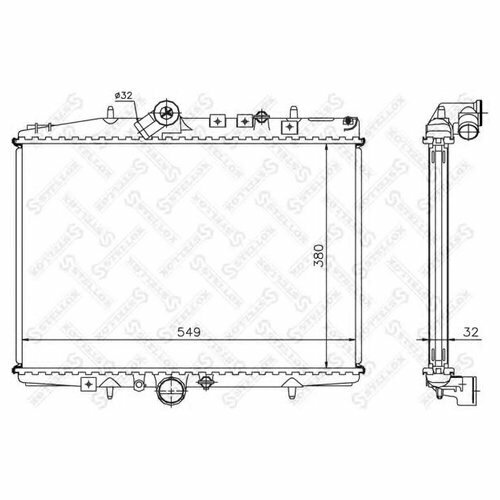Основной радиатор (двигателя) Stellox 1025647SX для Citroen C5 I; Peugeot 607