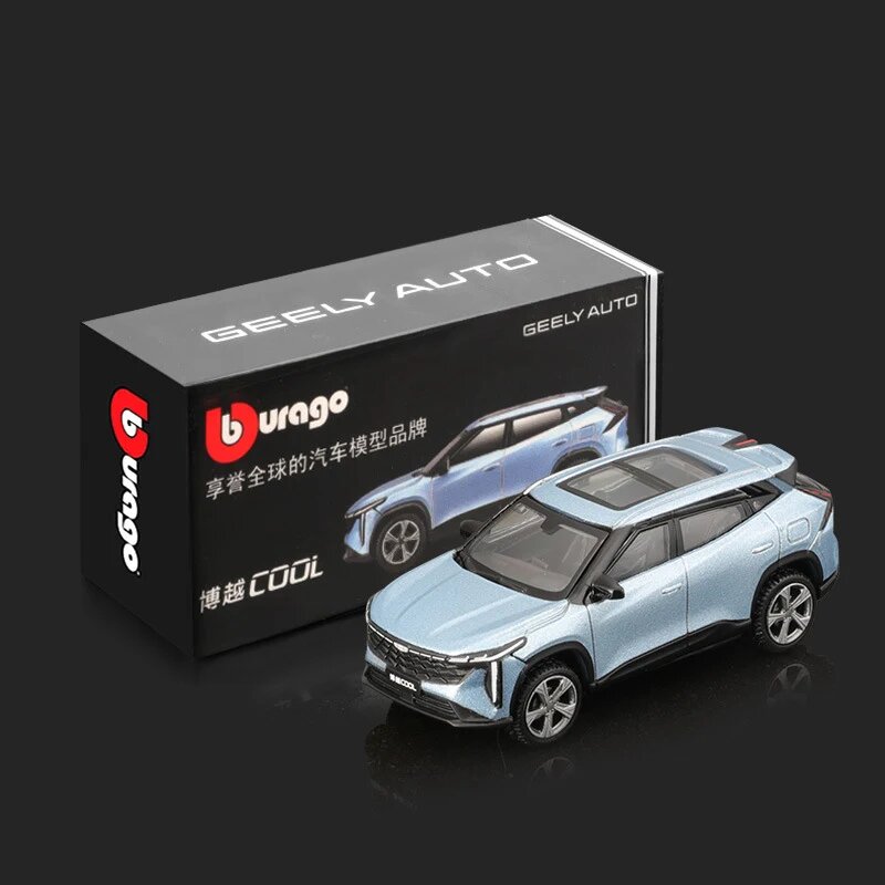 Bburago Geely Cool 1:43, голубой металл