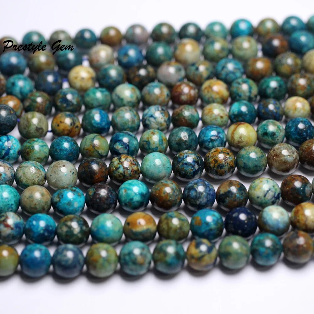 Бусины Prestyle gem Феникс хризоколла лазурит 6 мм 8 мм 10 мм 10mm-1 strand