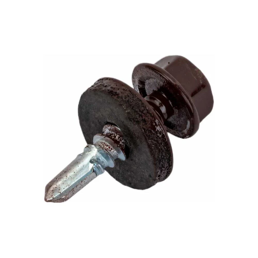 Кровельный саморез креп-комп 4,8x19, RAL8017, темно-коричневый, 250 шт. ск48198017кф