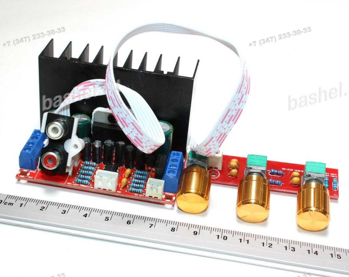 Усилитель 2.1 кан. на TDA7377 с регулировкой НЧ/ВЧ/гром, 2x30Вт + 1x20Вт (Sub) Uпит.=8-18VDC