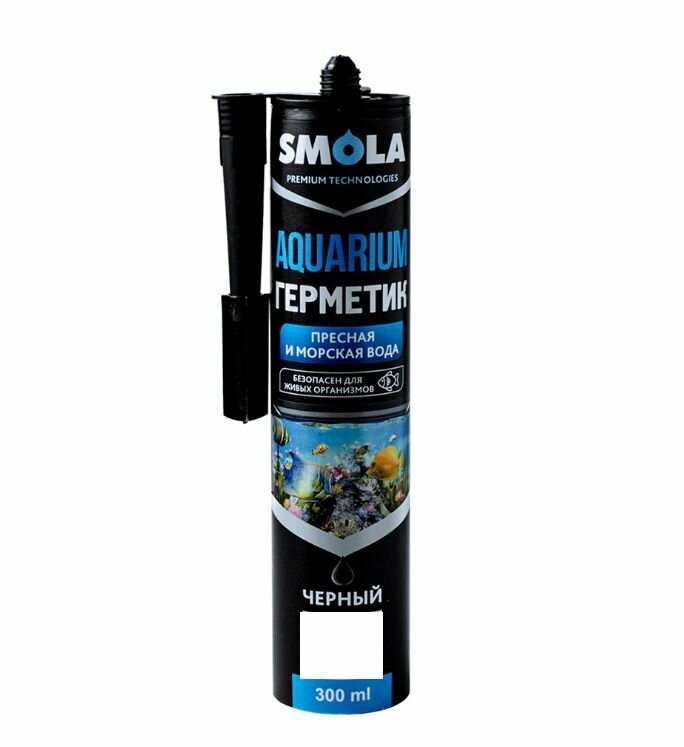 Силиконовый герметик для аквариумов SMOLA Aquarium 300 мл чёрный