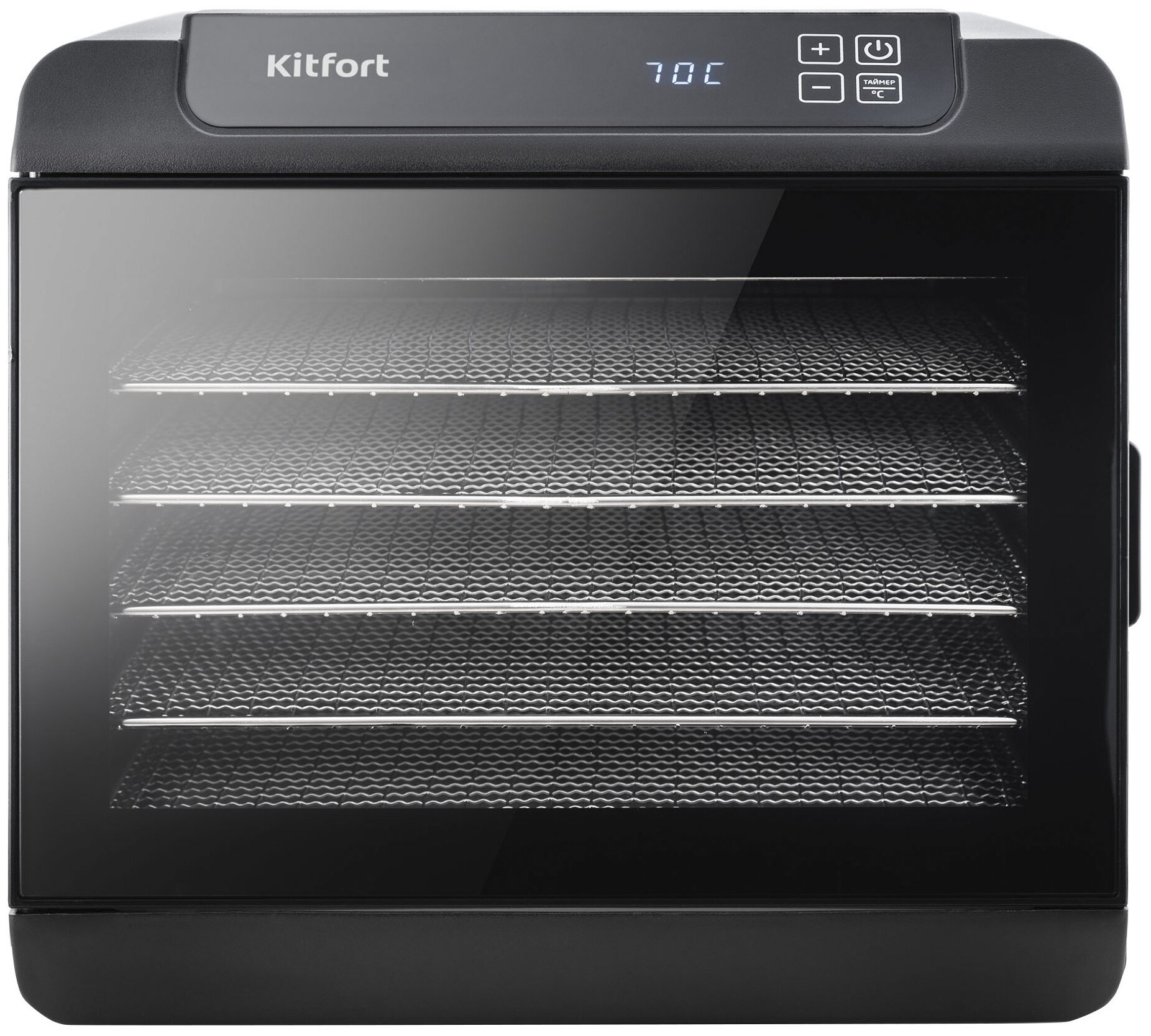 Сушилка для овощей и фруктов KITFORT КТ-1904, черный, 18 поддонов